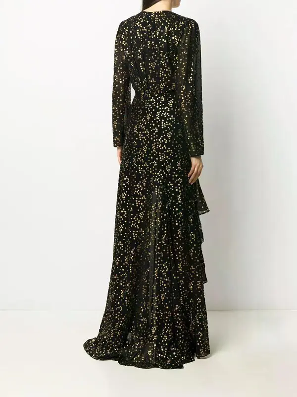 Attico Star-print Plunge-neck Dress