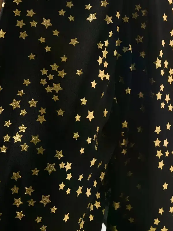 Attico Star-print Plunge-neck Dress