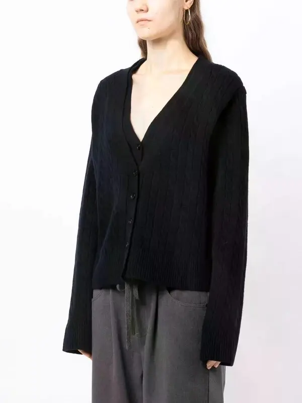Goen.j Double-layered V-neck Cardigan