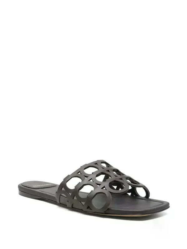 FERRAGAMO Gancini Cut-out Slides