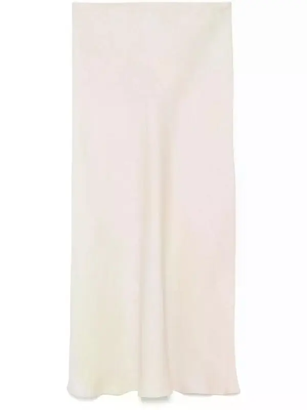 TWINSET Linen Maxi Skirt - Neutrals