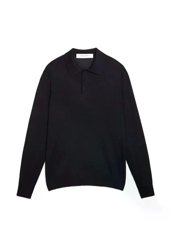 GOLDEN GOOSE Virgin Wool Polo Shirt - Blue