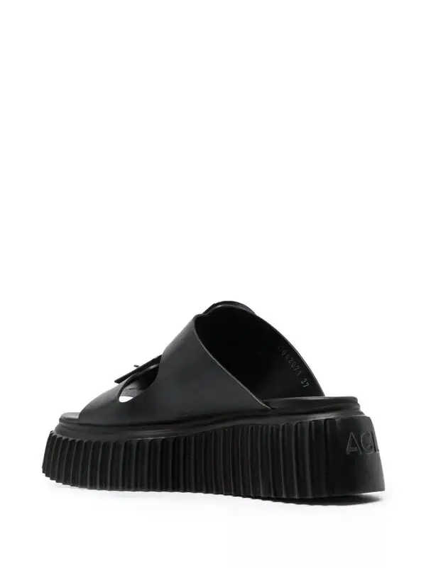 Agl Agatha Double-buckle Flatform Sandals - Black