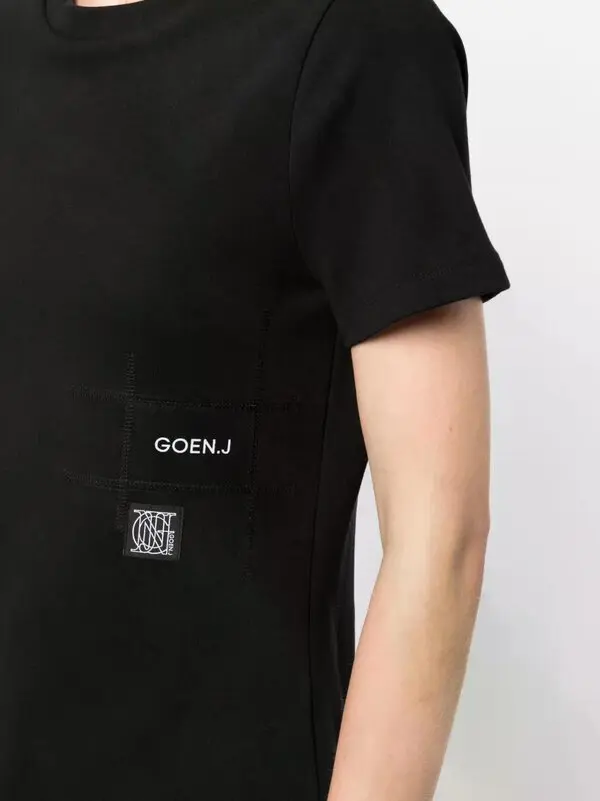Goen.j Cotton Logo Print T-shirt - Black