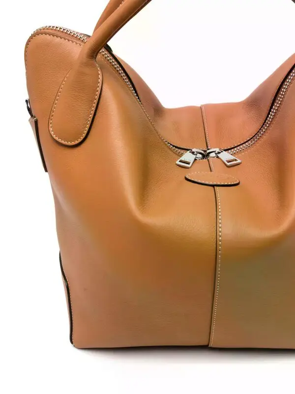 TOD'S Medium Swing Tote Bag In Calf Leather - Orange