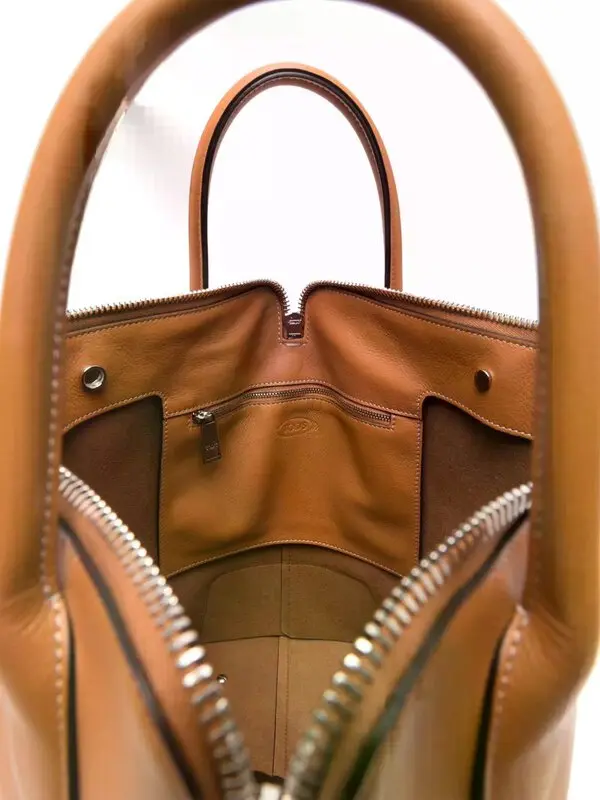 TOD'S Medium Swing Tote Bag In Calf Leather - Orange