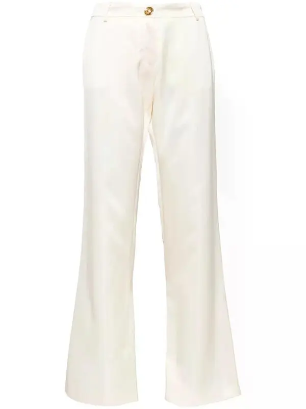 Giambattista Valli Light Ivory Button Detail Trousers - Neutrals