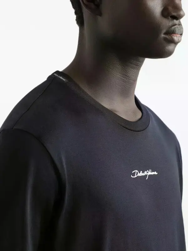 Dolce & Gabbana Embroidered-patch Cotton T-shirt
