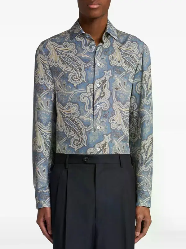 Etro Paisley-print Shirt - Blue