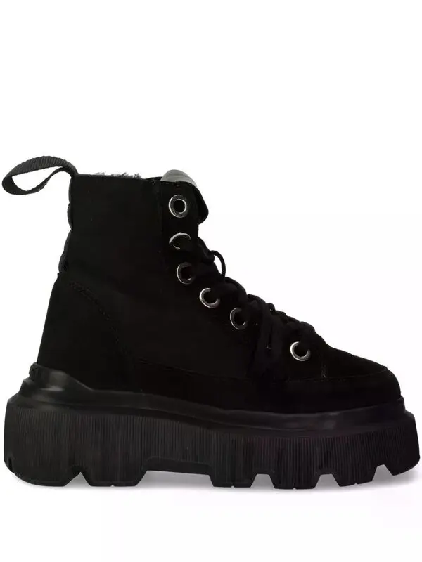 Inuikii Lace-up Round Toe Boots - Black