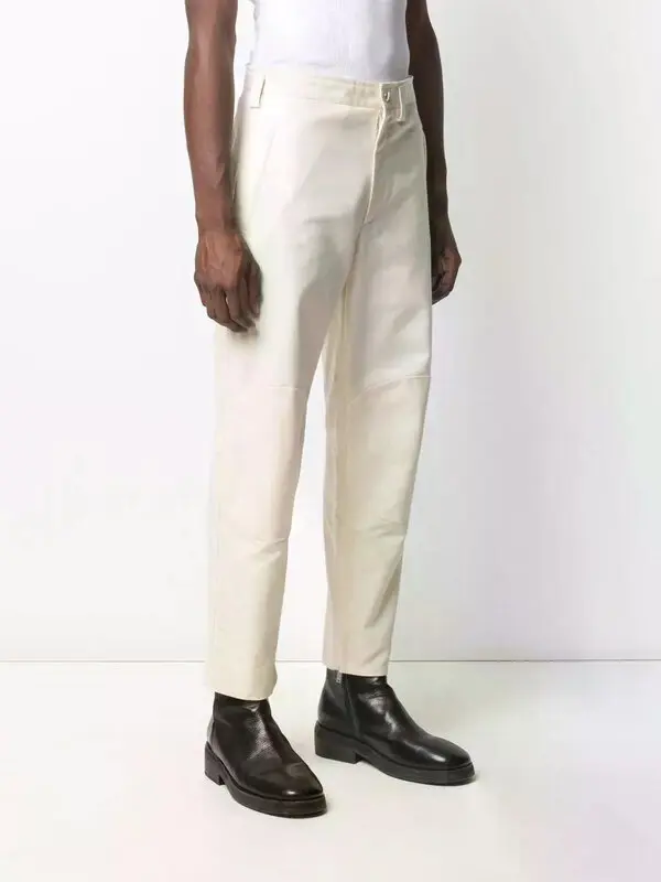 JIL SANDER Zipped-ankle Cotton Trousers