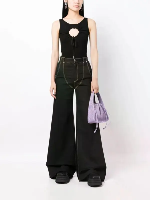 Natasha Zinko Sleeveless Cut-out Tank Top - Black