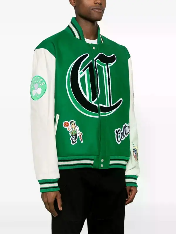 JEFF HAMILTON Boston Celtics Colour-block Bomber Jacket