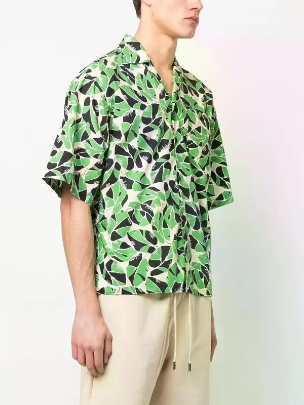 Dsquared2 Botanical-print Short-sleeved Shirt - Green