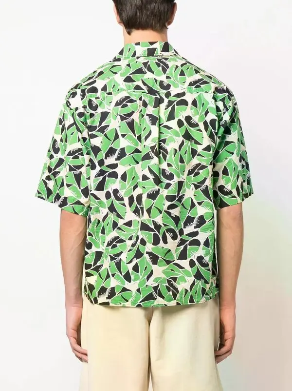 Dsquared2 Botanical-print Short-sleeved Shirt - Green