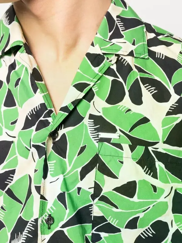 Dsquared2 Botanical-print Short-sleeved Shirt - Green