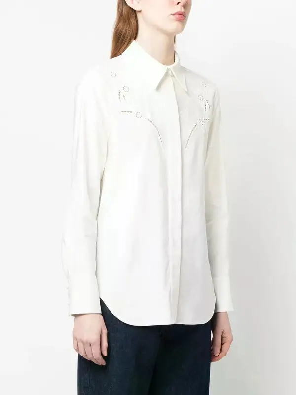 Chloé Broderie Anglaise Silk Shirt