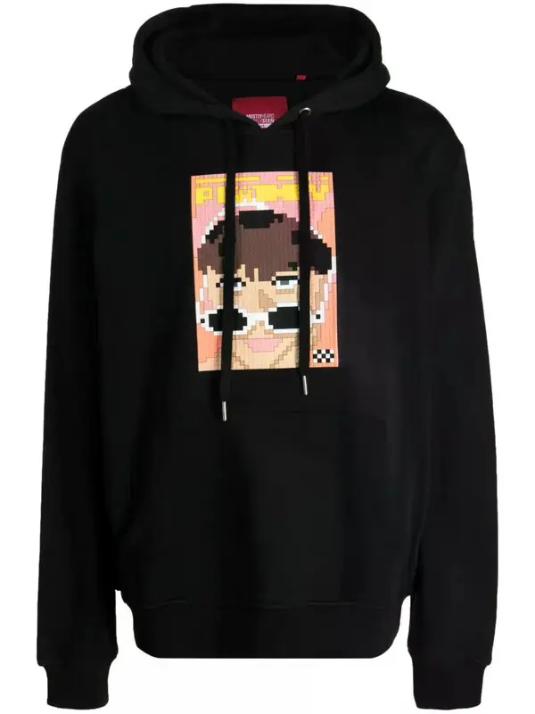 MOSTLY HEARD RARELY SEEN 8-BIT Graphic-print Cotton Hoodie - Black