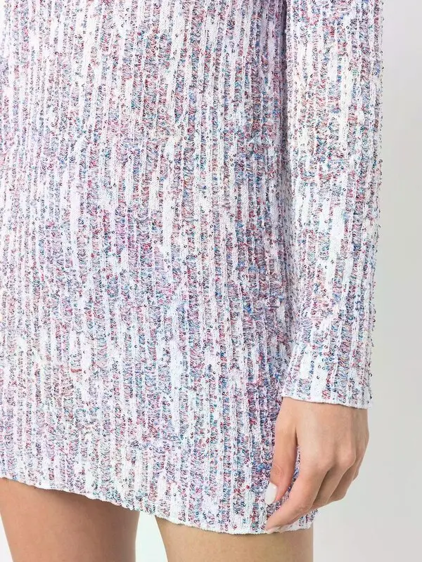Balmain Sequin-embellished Long-sleeve Dress