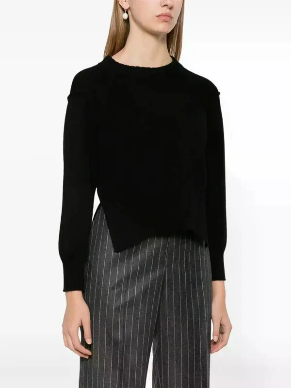 Loulou De Saison Cashmere Crew Neck Embroidered Logo Sweater