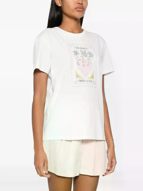 TWINSET Illustration Print Cotton T-shirt