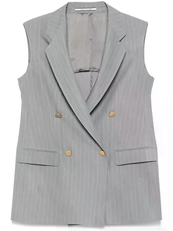 Tagliatore Ash Pinstripe Double-breasted Vest