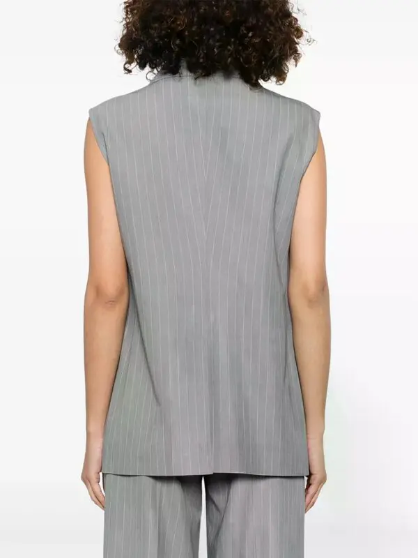 Tagliatore Ash Pinstripe Double-breasted Vest