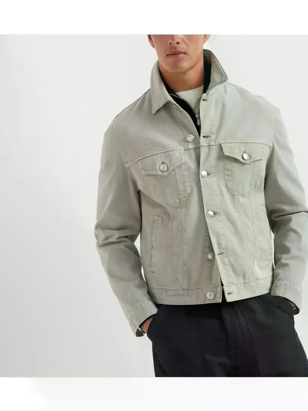 Brunello Cucinelli Shirt Denim Jacket - Grey