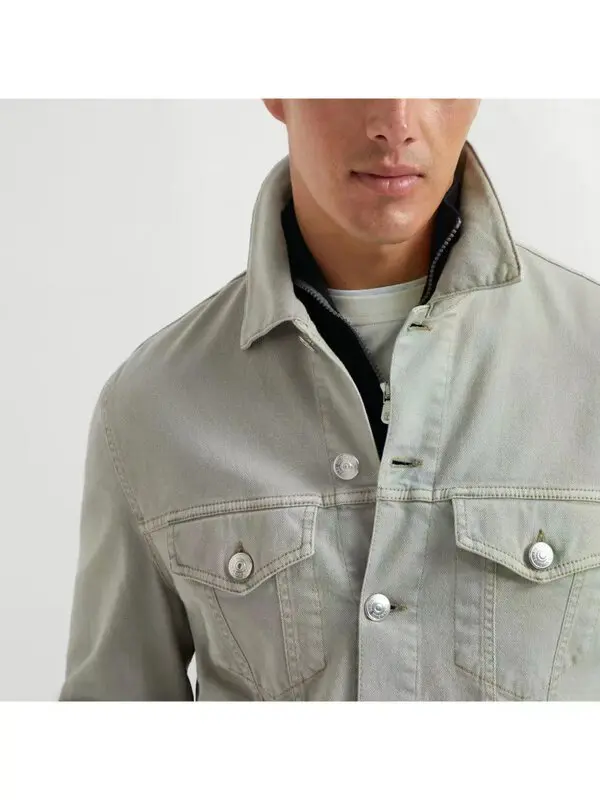 Brunello Cucinelli Shirt Denim Jacket - Grey