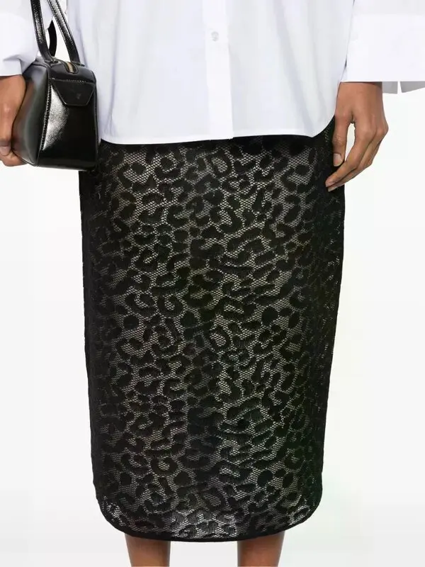 Theory Lace Midi Skirt With Elasticated Waistband