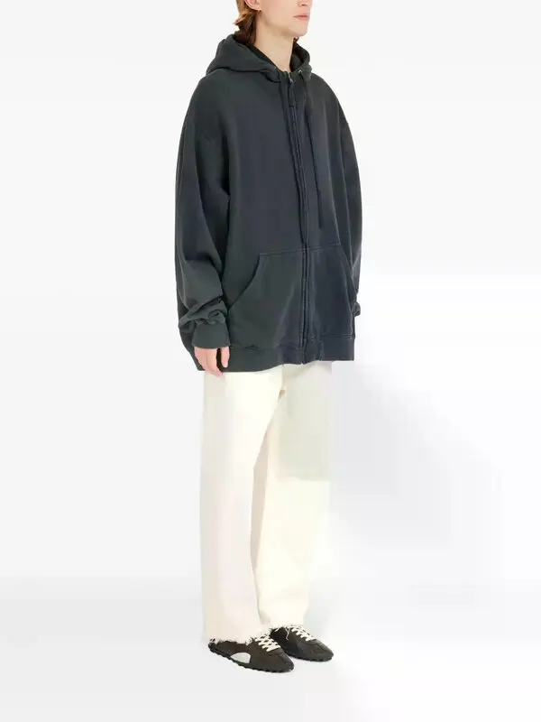MAISON MARGIELA Zipped Drawstring Hoodie - Black