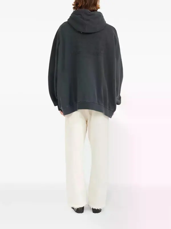 MAISON MARGIELA Zipped Drawstring Hoodie - Black