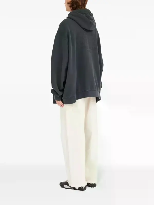 MAISON MARGIELA Zipped Drawstring Hoodie - Black