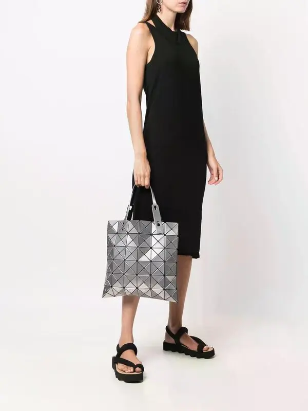 Issey Miyake Lucent Geometric-paneled Tote Bag - Grey