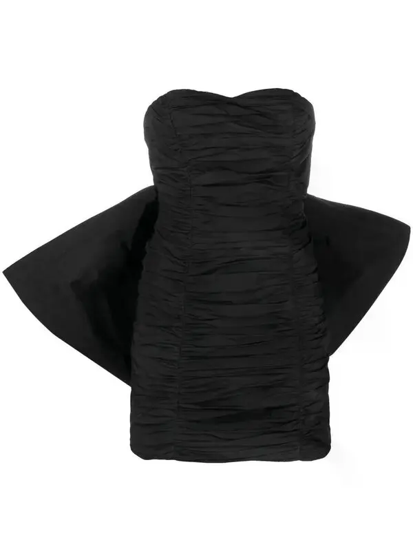 ROTATE BY BIRGER CHRISTENSEN Strapless Bow Detail Mini Dress - Black