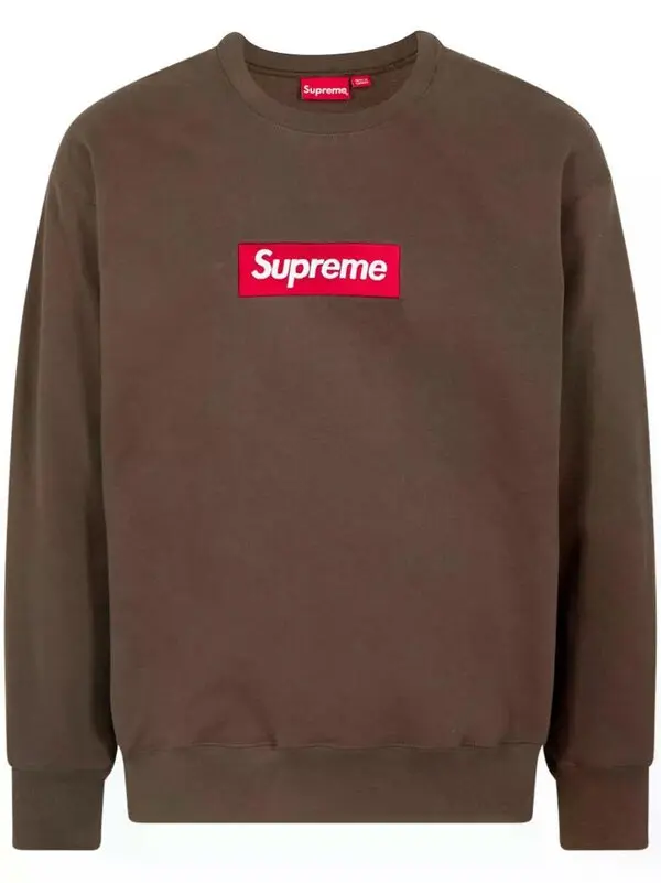 Supreme Box Logo Crewneck Sweatshirt - Brown