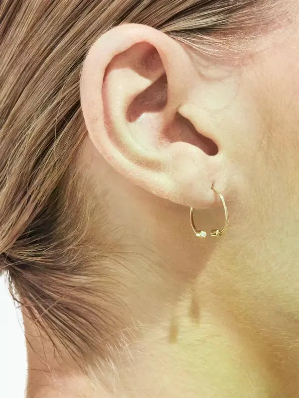 Shihara 18kt Yellow Twist Round Earring