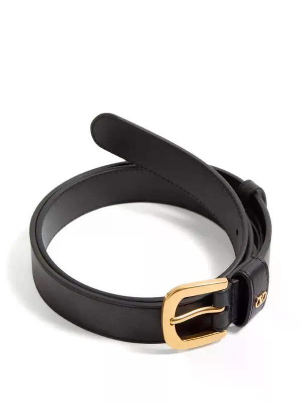 Valentino Garavani Logo Plaque Belt - Black