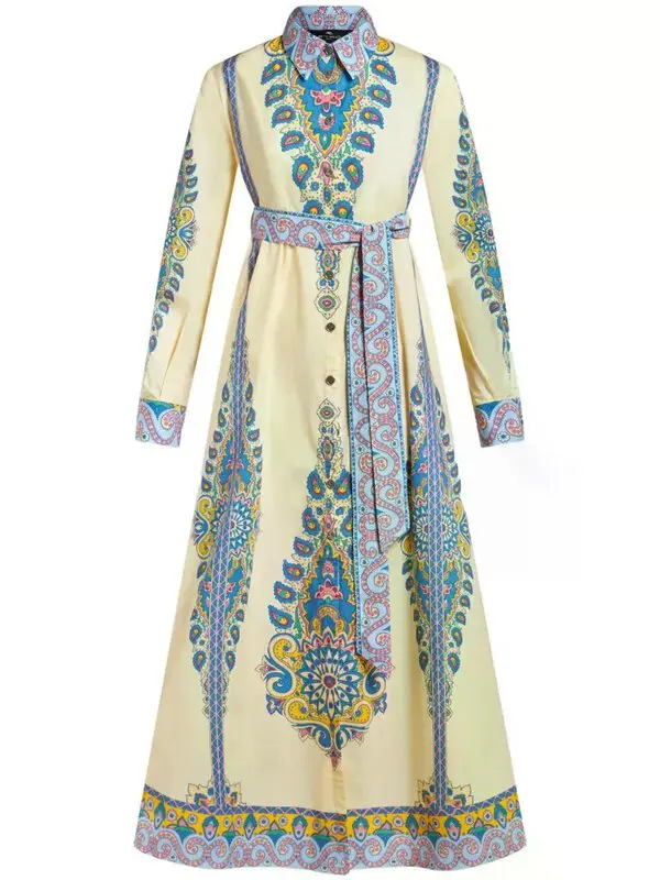 Etro Paisley-print Shirt Dress - White
