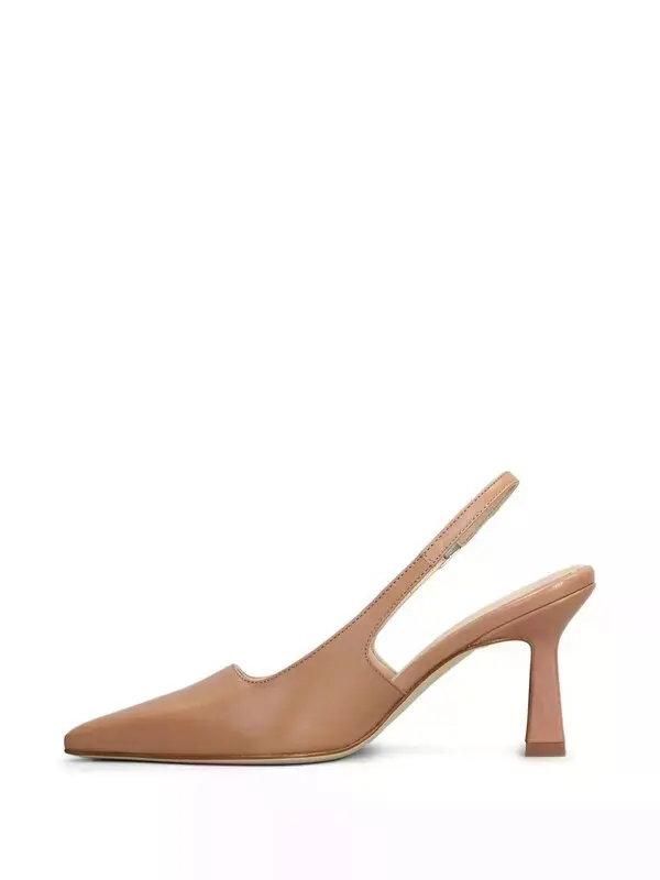 ANNA F. 65mm Leather Slingback Pumps