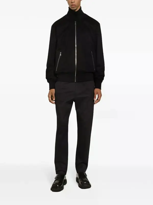 Dolce & Gabbana Zip-up Cashmere Bomber Jacket