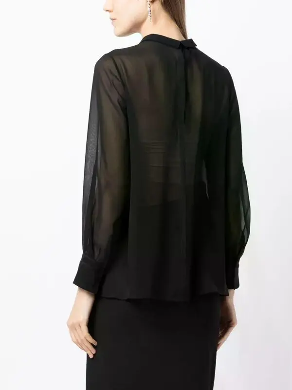 Shiatzy Chen Mulberry Silk Lace-appliqué Shirt