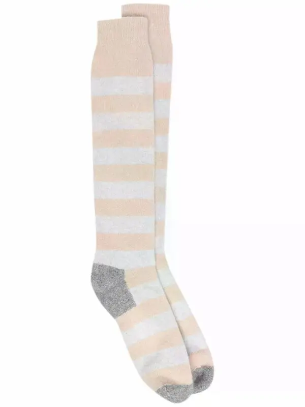 Fedeli Knee High Striped Socks - Neutrals