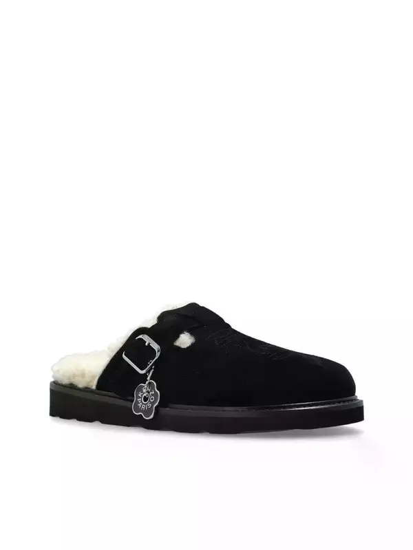Kenzo Suede Boke Flower Motif Clogs