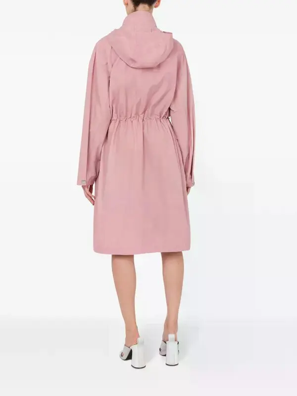 Moschino Logo Patch Parka - Pink