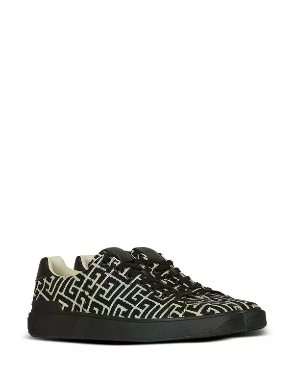 Balmain B-court Monogram Jacquard Sneakers