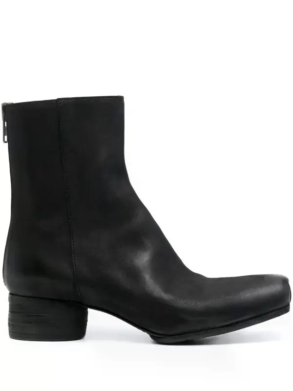 UMA WANG Zip-up Leather Ankle Boots