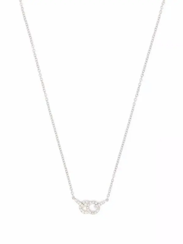 COURBET 18kt Recycled White Gold Laboratory-grown Diamond Pendant Necklace - Silver