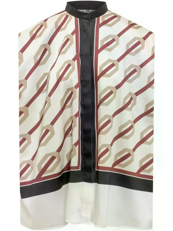 CALCATERRA Vunica-print Blouse - Neutrals
