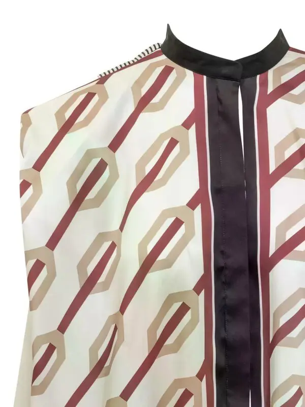 CALCATERRA Sleeveless Mix Print Blouse